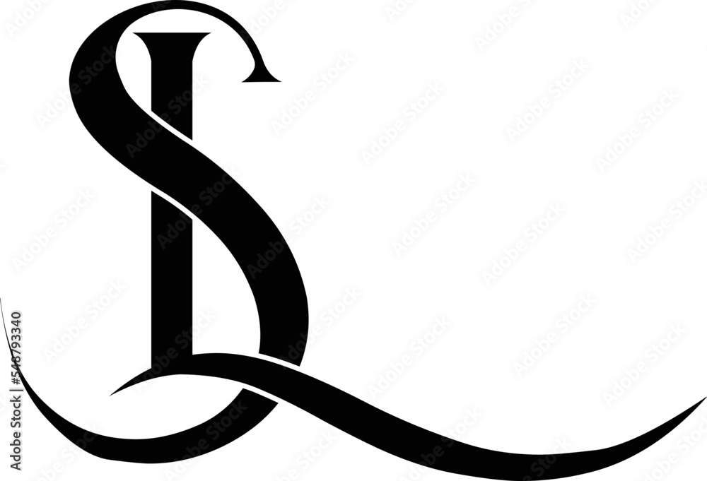 SL, LS initial lettering monogram logo design Stock Vector | Adobe Stock