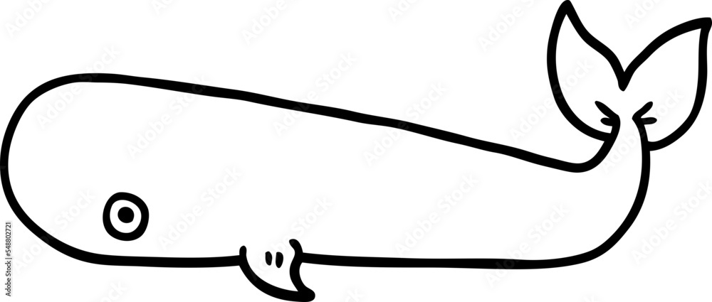 outline cartoon whale Stock Vector | Adobe Stock