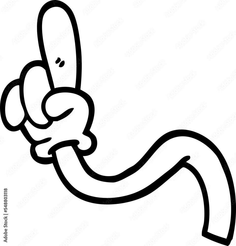 line drawing cartoon hand gestures Stock Vector | Adobe Stock