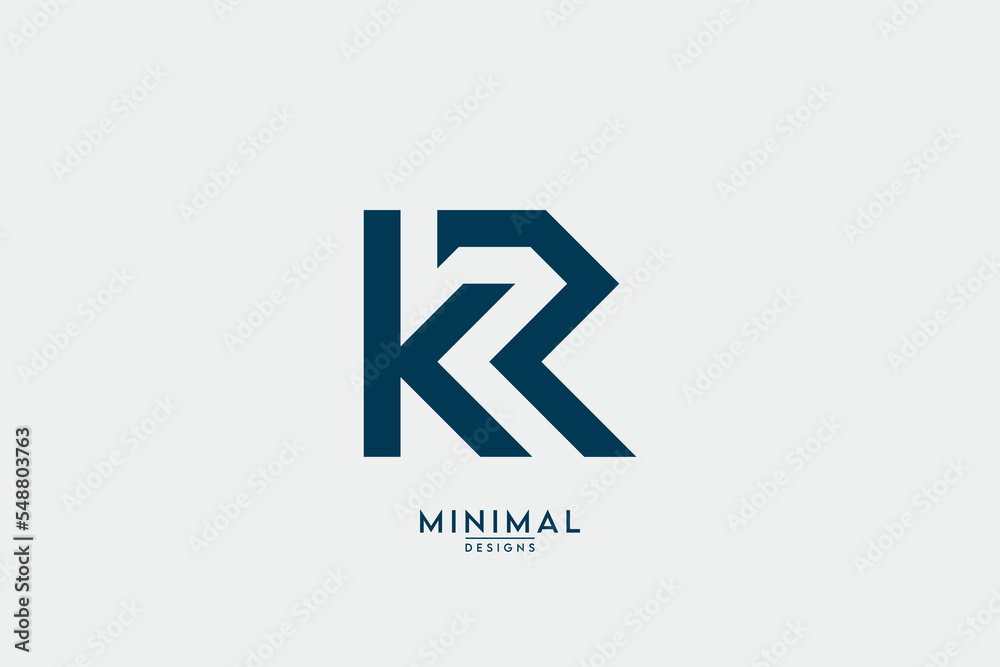 Initial letter KR, RK, K, R Logo Design Vector Template Element. Stock ...