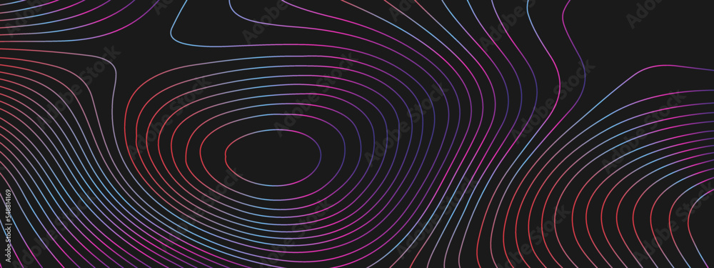 Colorful map line of topography. Abstract topographic contours map ...