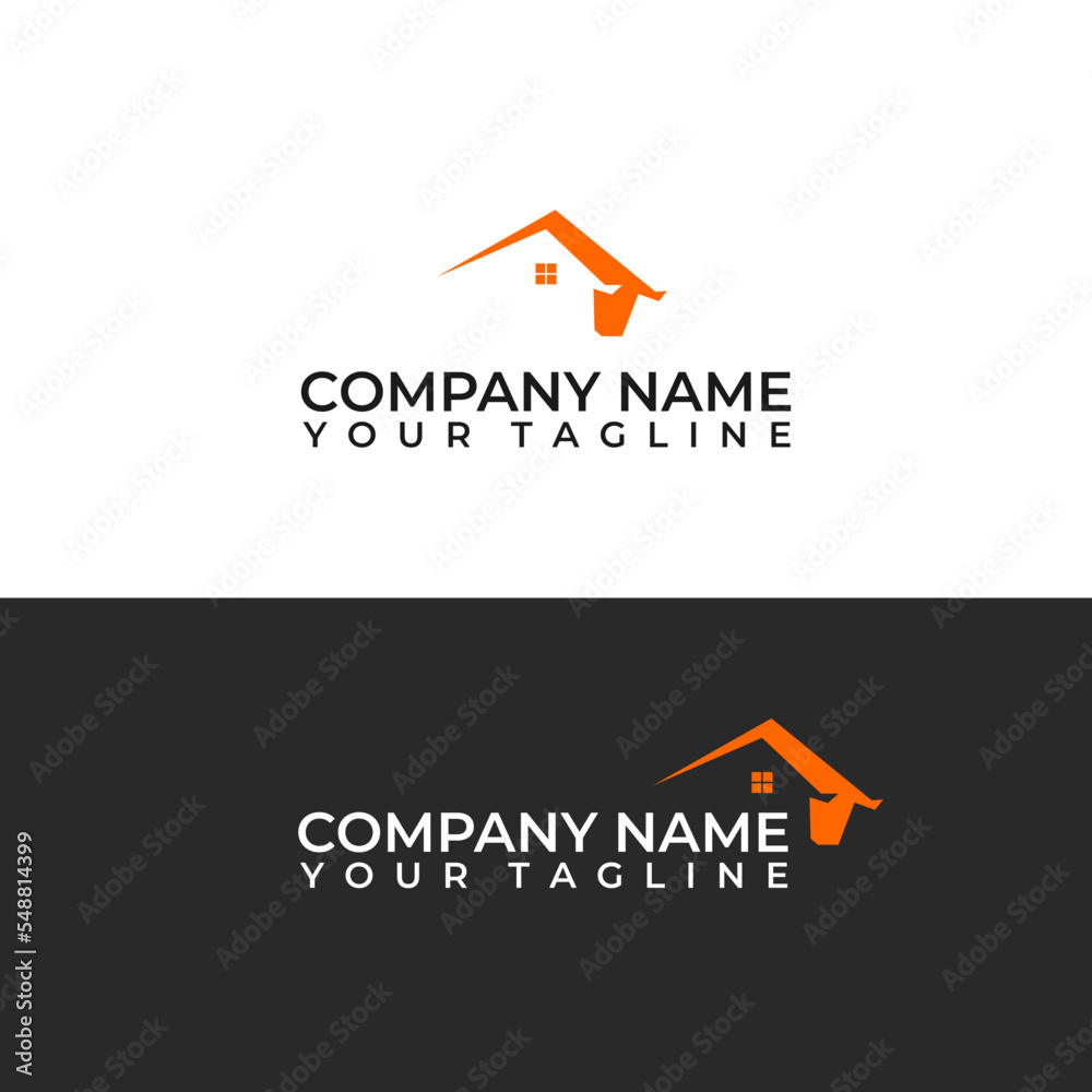 Bull House Logo Design. Modern Real Estate Logo. Home logo vector ...