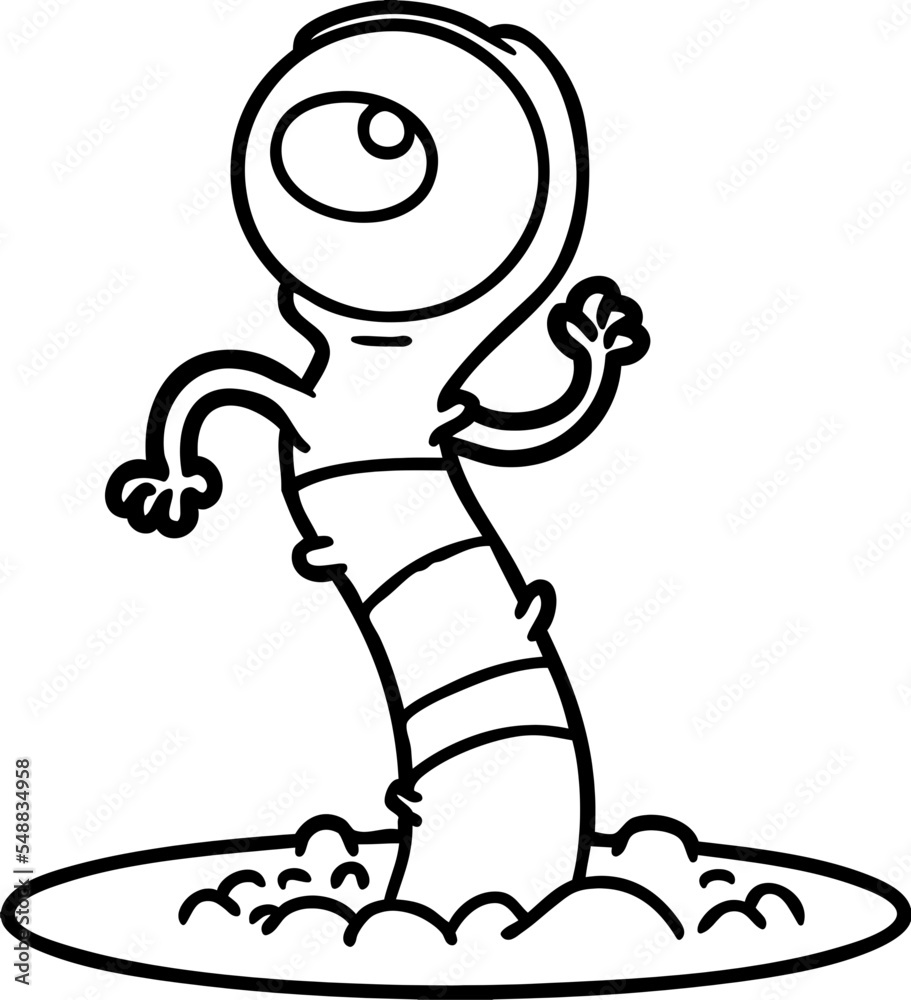 cartoon alien swamp monster Stock Vector | Adobe Stock