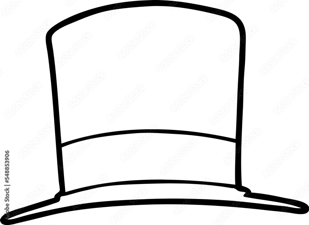 cartoon top hat Stock Vector | Adobe Stock