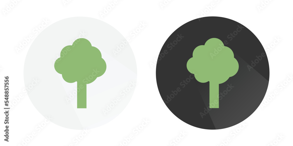 Tree icon, Banyan tree, simple tree decor, Decorative plant icon, tree ...