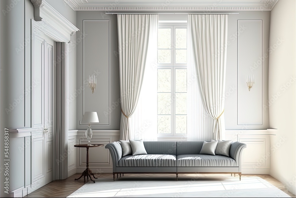 Home Living Room, Apartment Hall Realistic 2D Illustrated Sunny ...