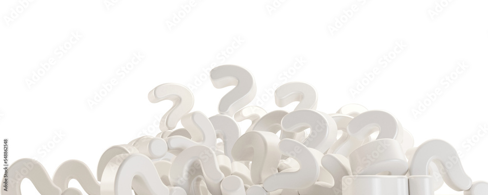 a bunch of question marks, question marks as symbols of a question, a ...