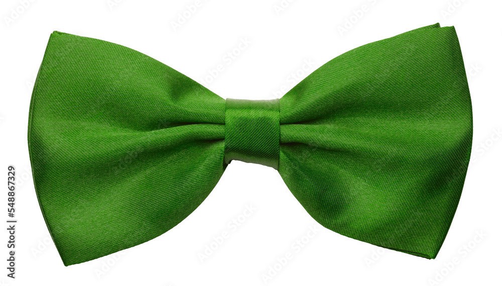 Green satin bow tie, formal dress code necktie accessory. PNG clipart ...