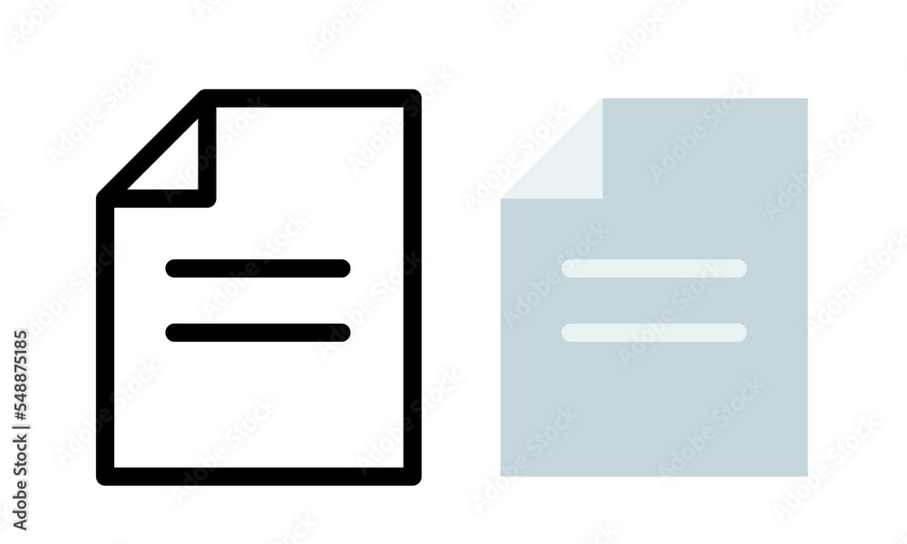 Document icons set. Vector clipart isolated on white background. Stock ...