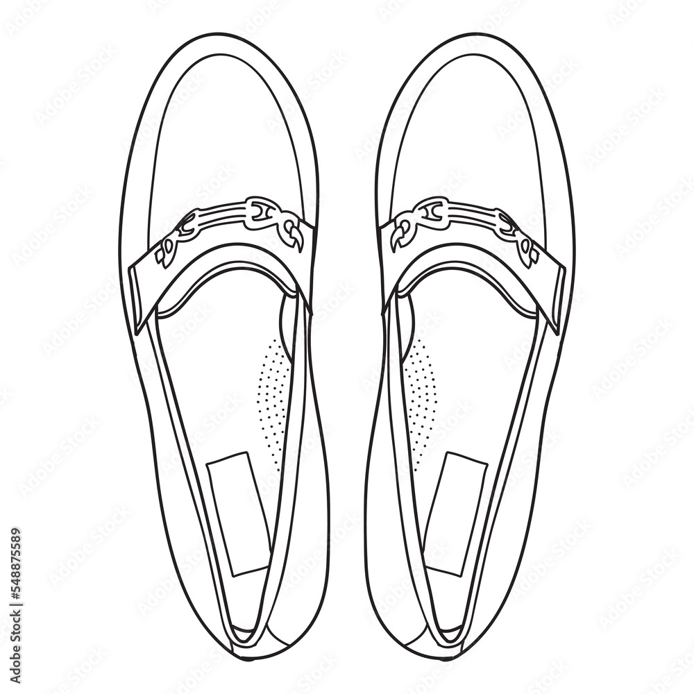 Classic men's loafers in Italian style. Luxury leather shoes. View from ...