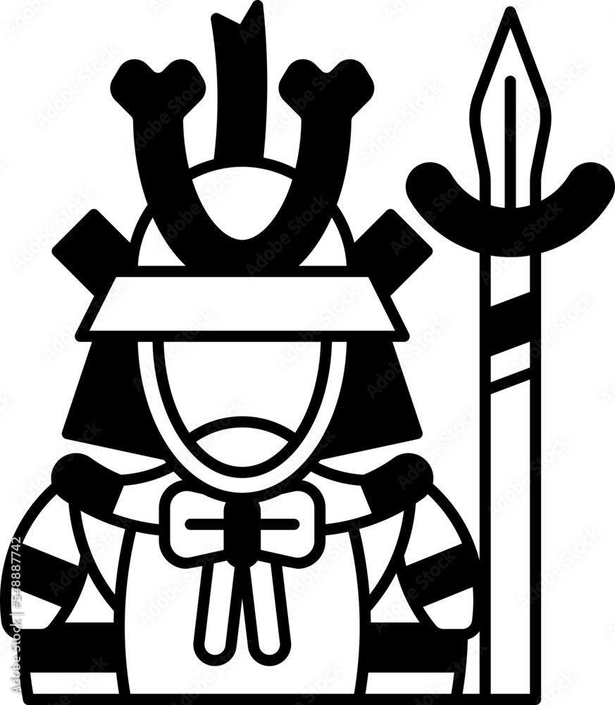 samurai icon Stock Vector | Adobe Stock