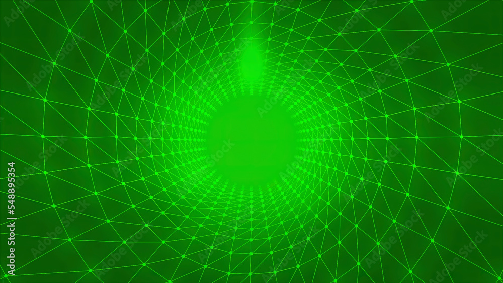 Round corridor with virtual grid. Motion. Centralized tunnel with ... Round corridor with virtual grid. Motion. Centralized tunnel with ...