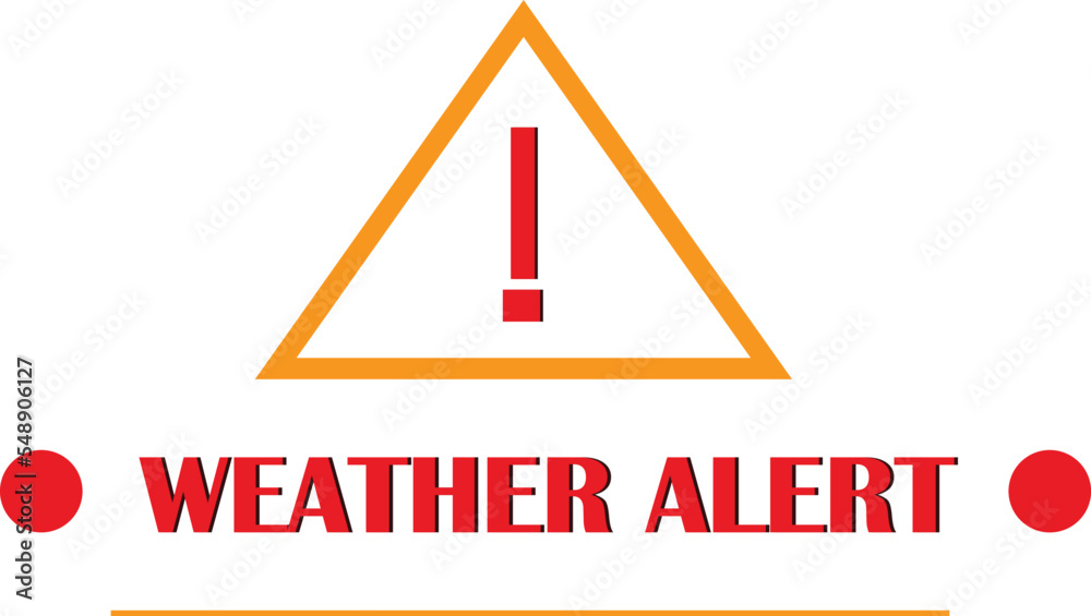 Weather alert typography with sign design. transparent background. for ...