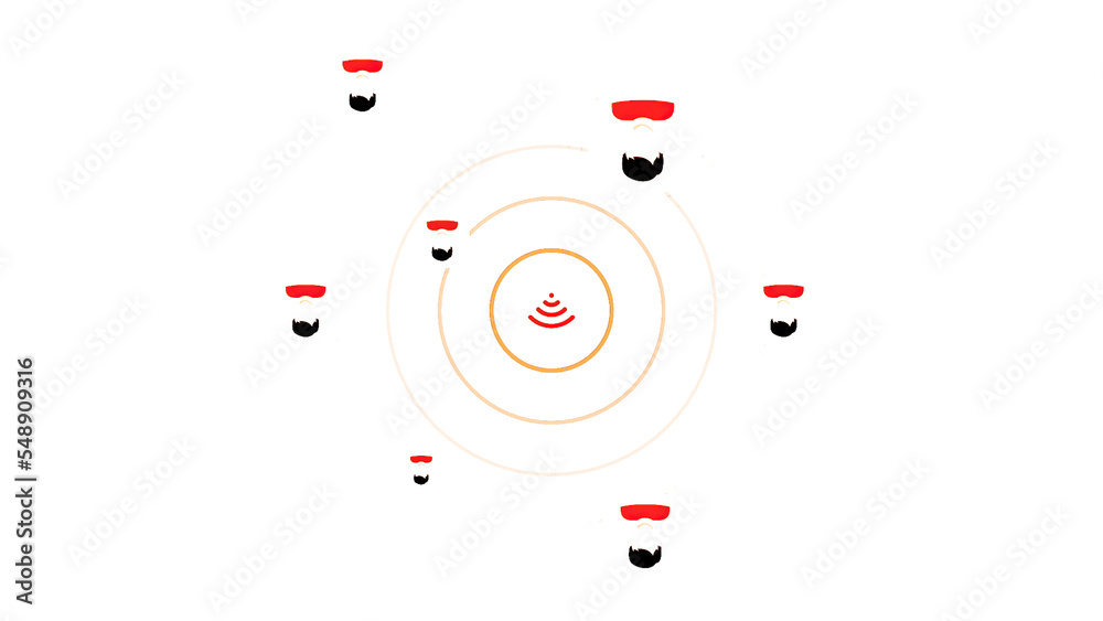 Animation with internet icon and moving rings. Motion. Internet icon ...