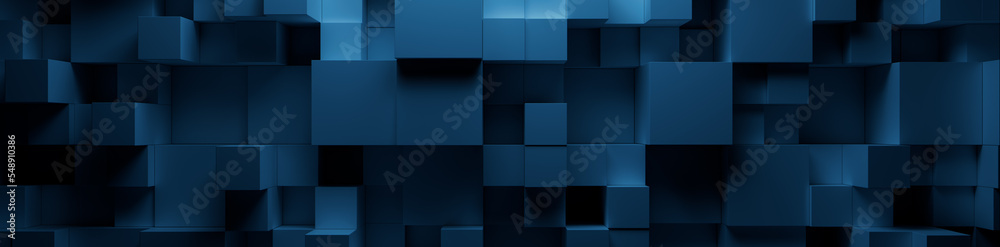 Blue, Multisized Blocks Perfectly Aligned to create a Innovative Tech ...