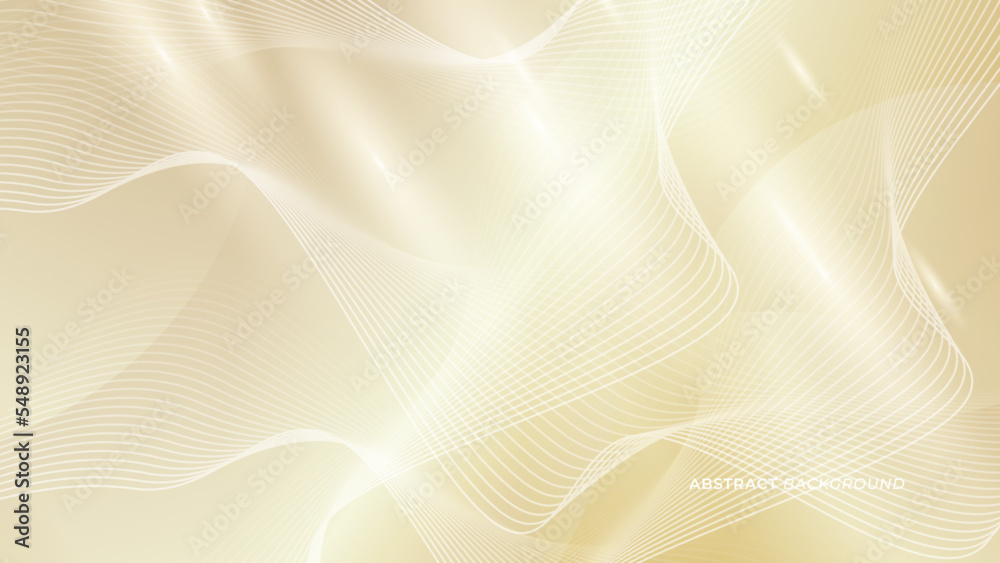 Abstract elegant flowing gold wave line vector on white background ...