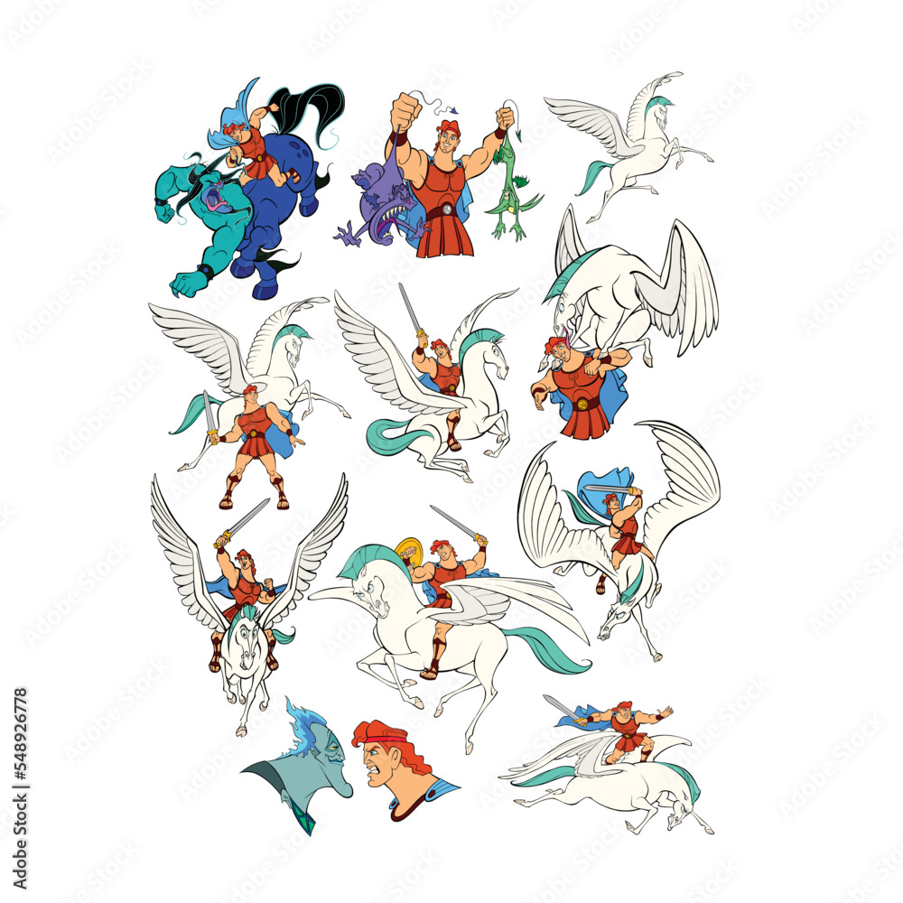 cartoon hercules vector art design Stock Vector | Adobe Stock