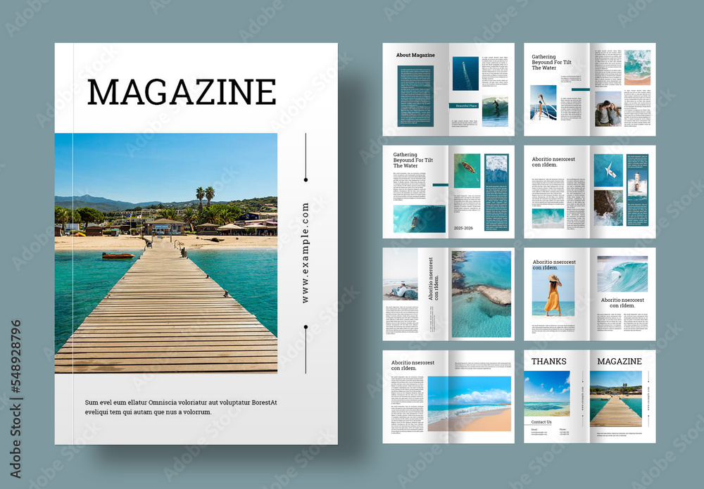 Simple Magazine Stock Template | Adobe Stock