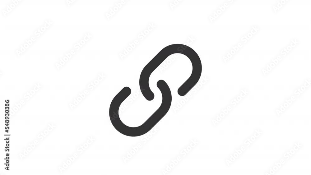 Animated hyperlink line ui icon. Digital reference. Seamless loop HD ...
