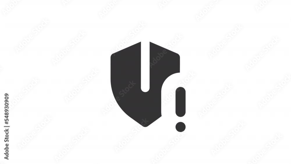Animated security issue line ui icon. Software problem. Seamless loop ...