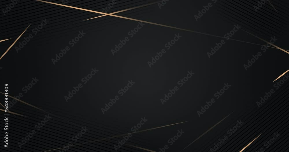 Abstract luxury background with golden lines on black background. Gold ...