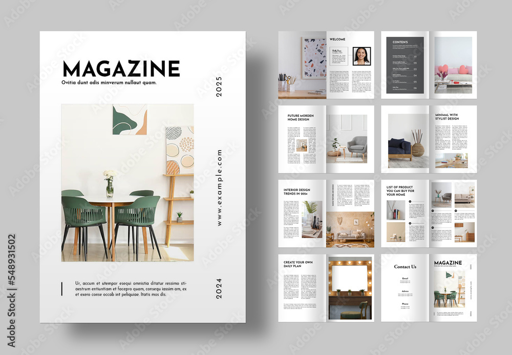 Magazine Layout Stock Template | Adobe Stock