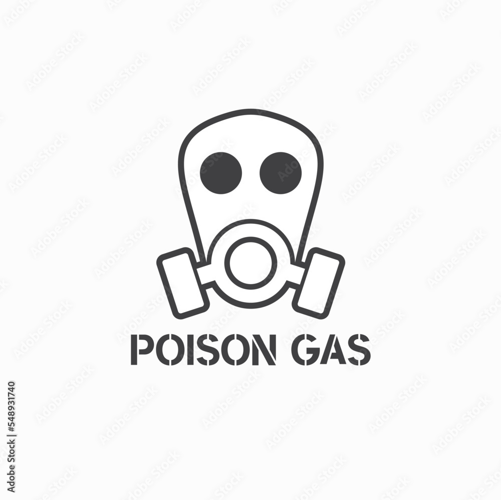 symbol of poison gas, danger, vector art. Stock Vector | Adobe Stock