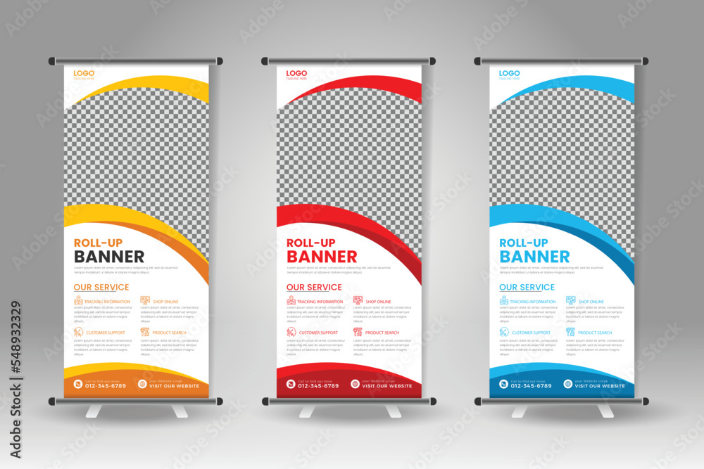 professional business corporate roll-up banner design, roll-up banner ...