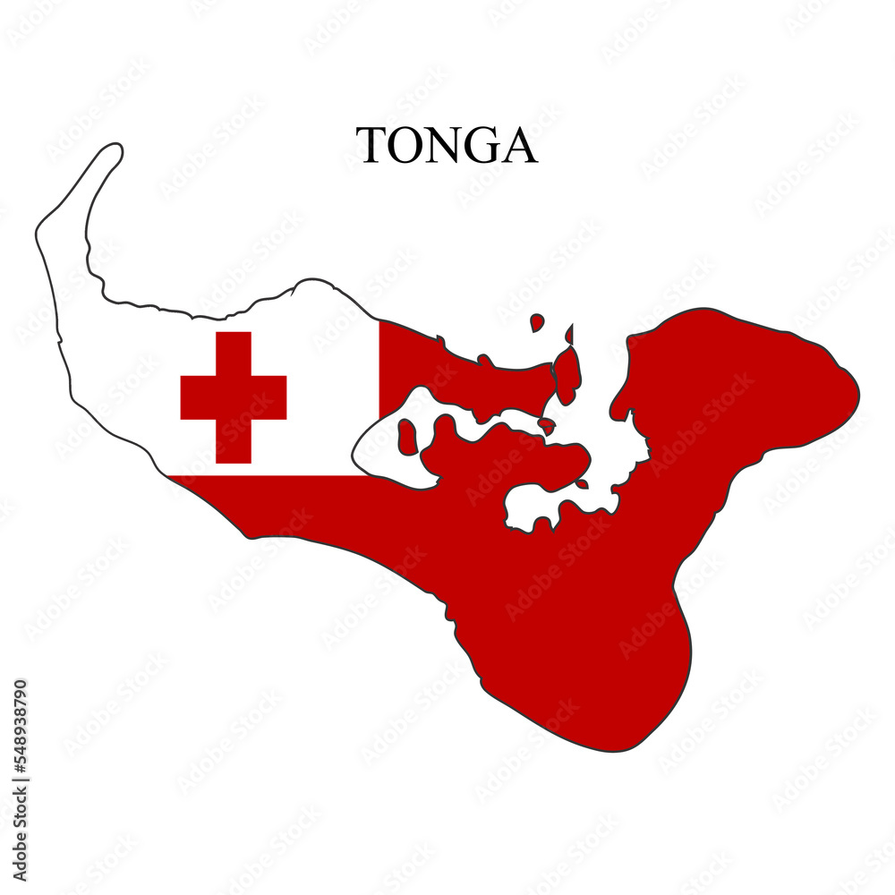 Tonga map vector illustration. Global economy. Famous country. Oceania ...