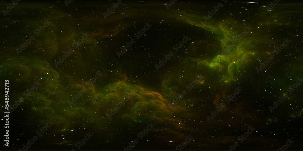 360 degree full sphere panoramic deep outer space background with giant ...