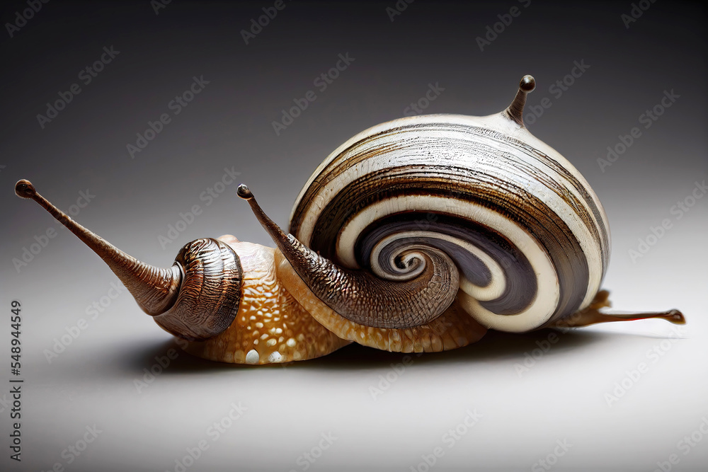 Deformed snail with two shells Stock Illustration | Adobe Stock