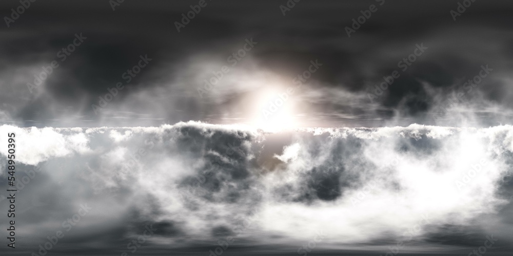 Panorama of clouds, HDRI, environment map , Round panorama, spherical ...