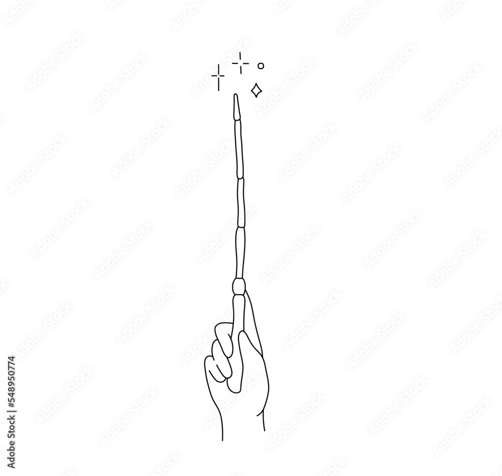 Magician Wand Drawing