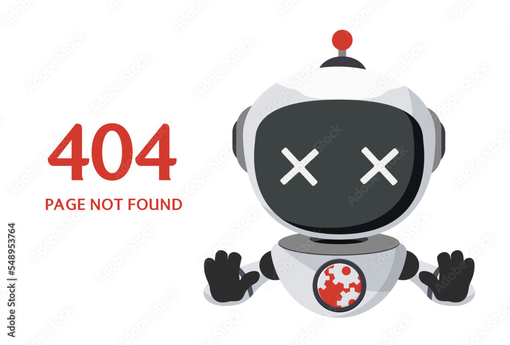Robot error connection character vector design. Website page connection ... Robot error connection character vector design. Website page connection ...