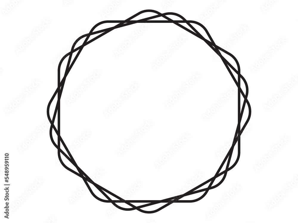 Simple rounded frame with black accent, creative and clean design ...