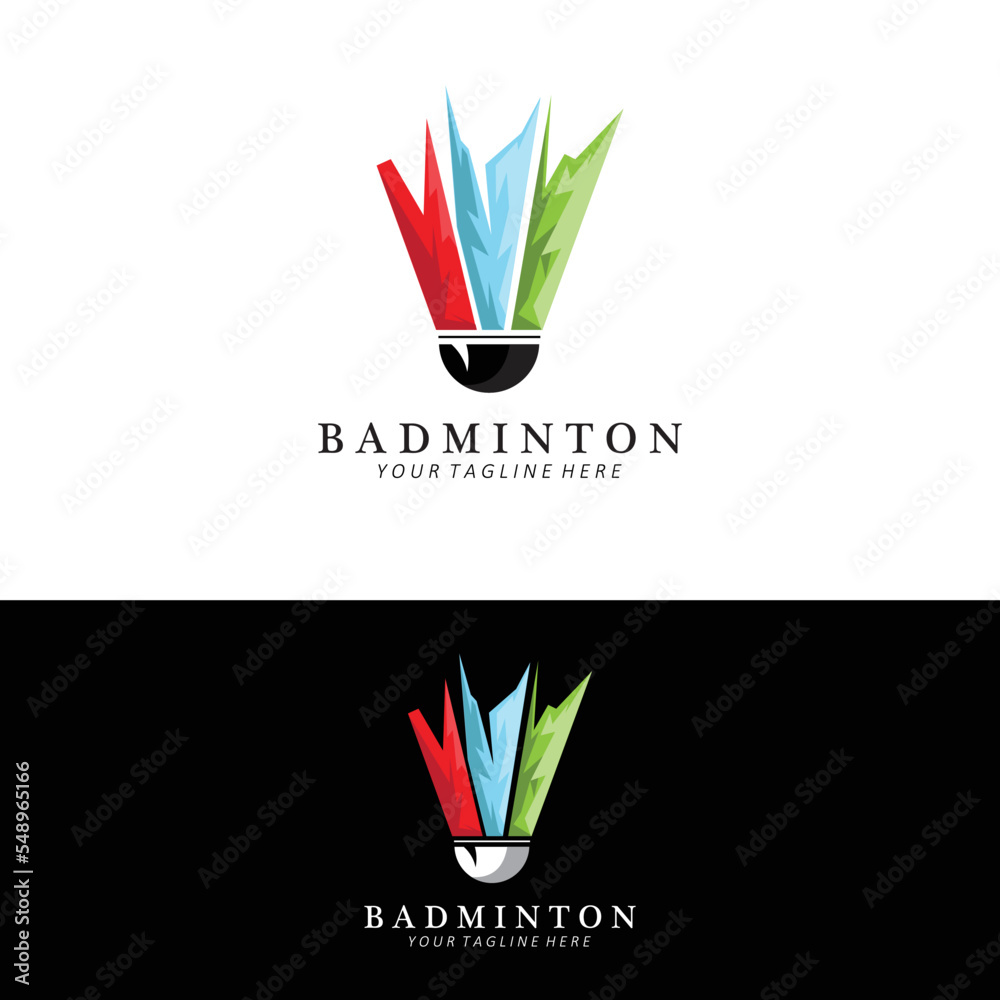 Badminton logo design, vector icon for athletics competitions Stock ...