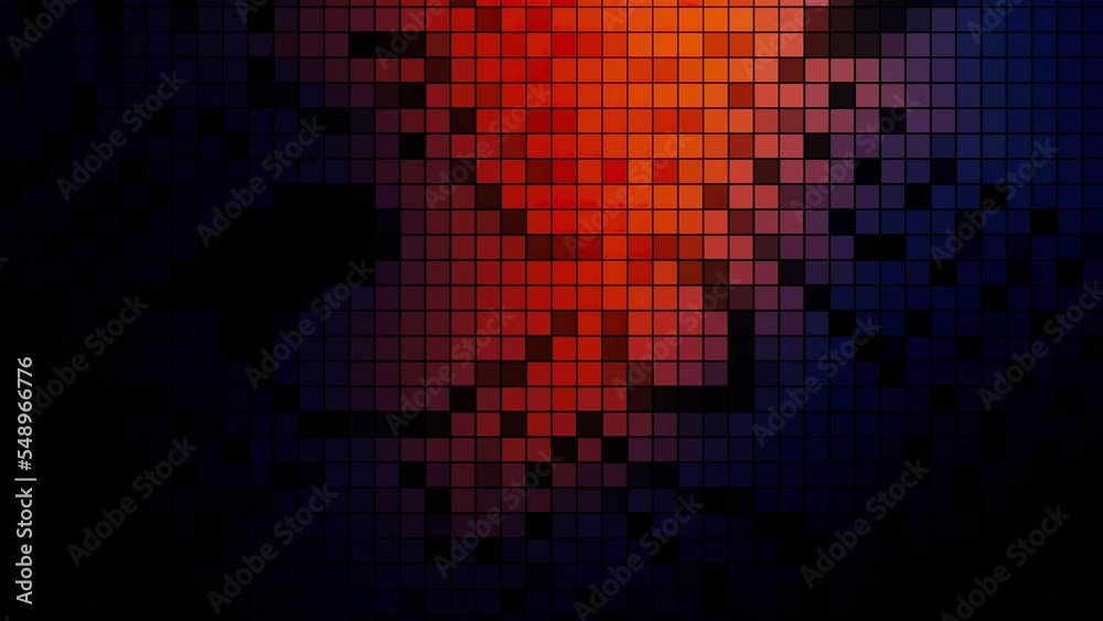 Colorful distortion and flickering in pixels. Motion. Pixel background ...