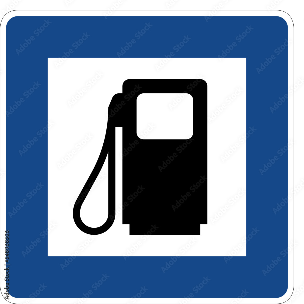 Gas station sign, Service Signs, road signs germany vector de Stock ...