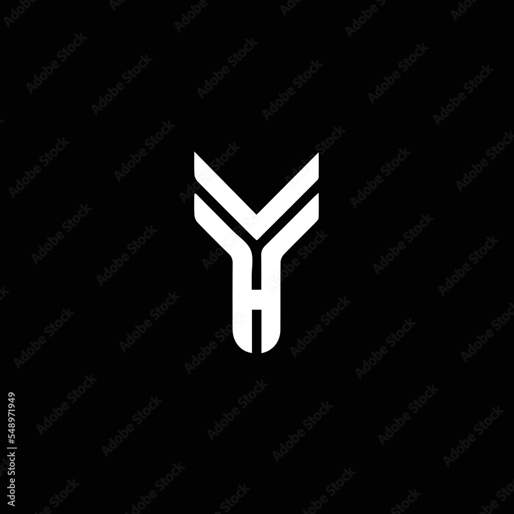 VH HV Logo Design, Creative Minimal Letter HV VH Monogram Stock Vector ...