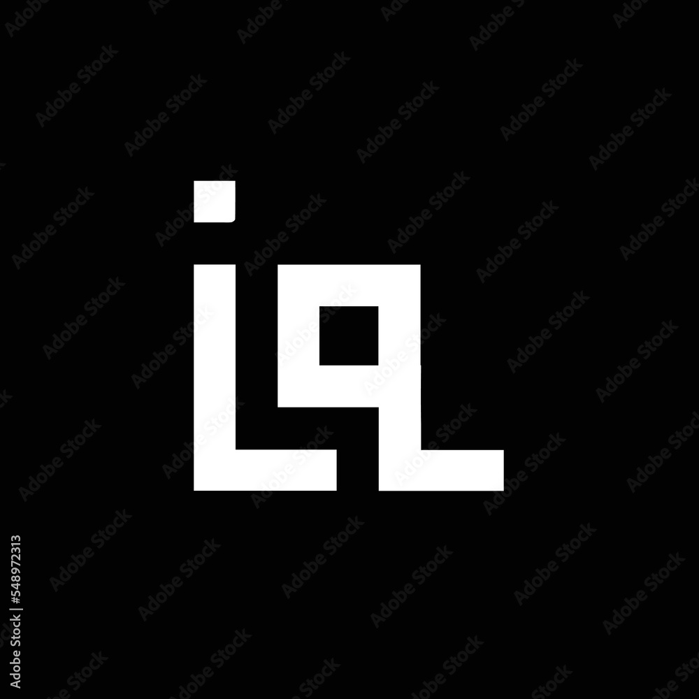 IQ IQ Logo Design, Creative Minimal Letter IQ IQ Monogram Stock Vector ...