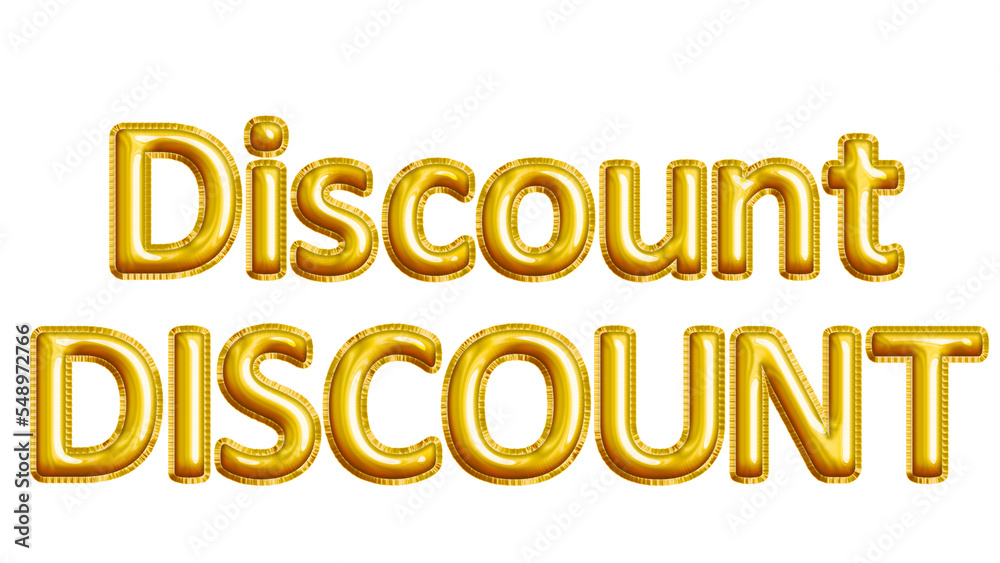 Realistic "Discount" Isolated Balloon Text Effect. You can use this ...