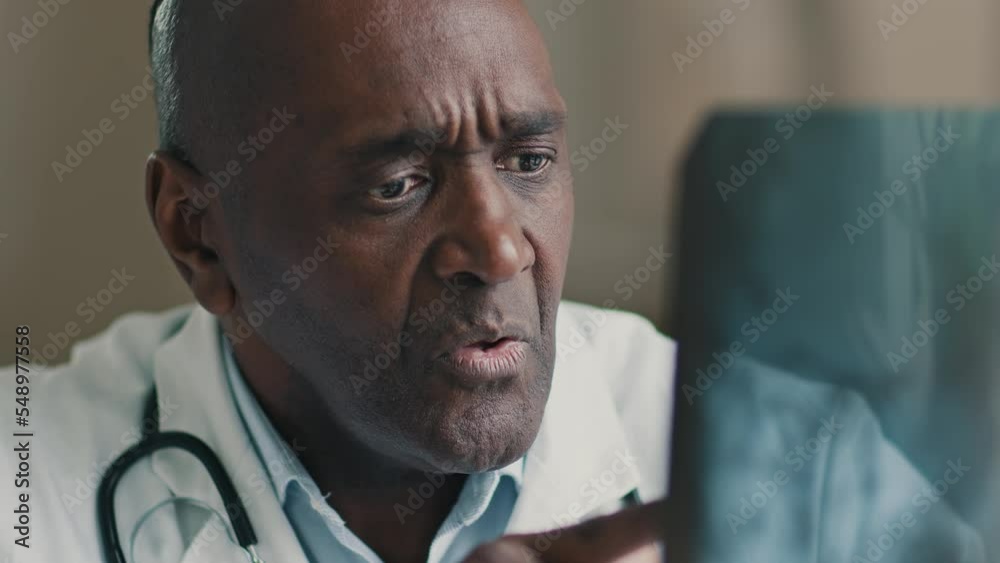 African male medic expert radiologist osteopath surgeon orthopedist ...
