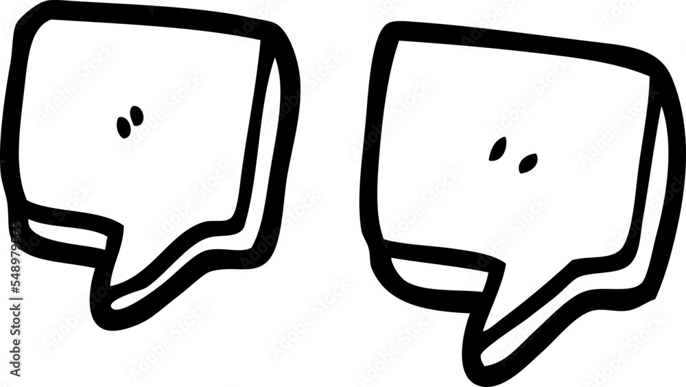 outline cartoon quotation marks Stock Vector | Adobe Stock