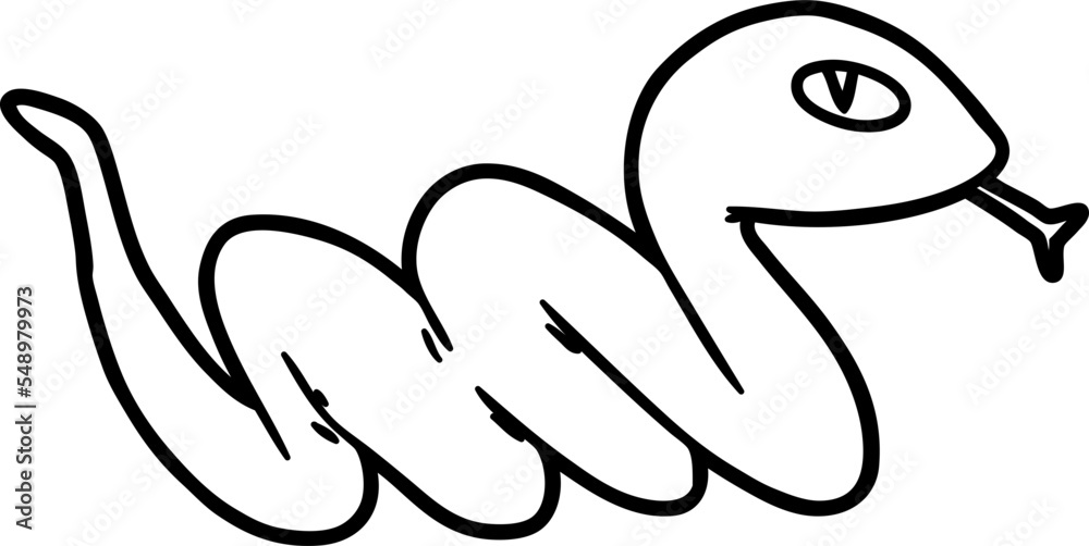 cartoon slithering snake Stock Vector | Adobe Stock
