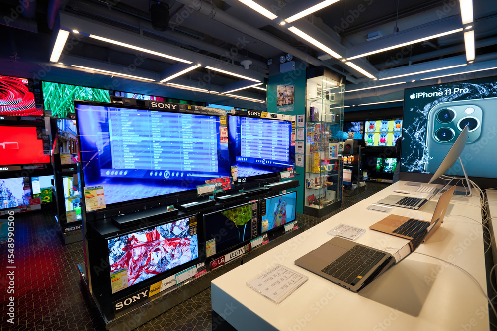 HONG KONG - CIRCA DECEMBER, 2019: interior shot of Broadway store at ...