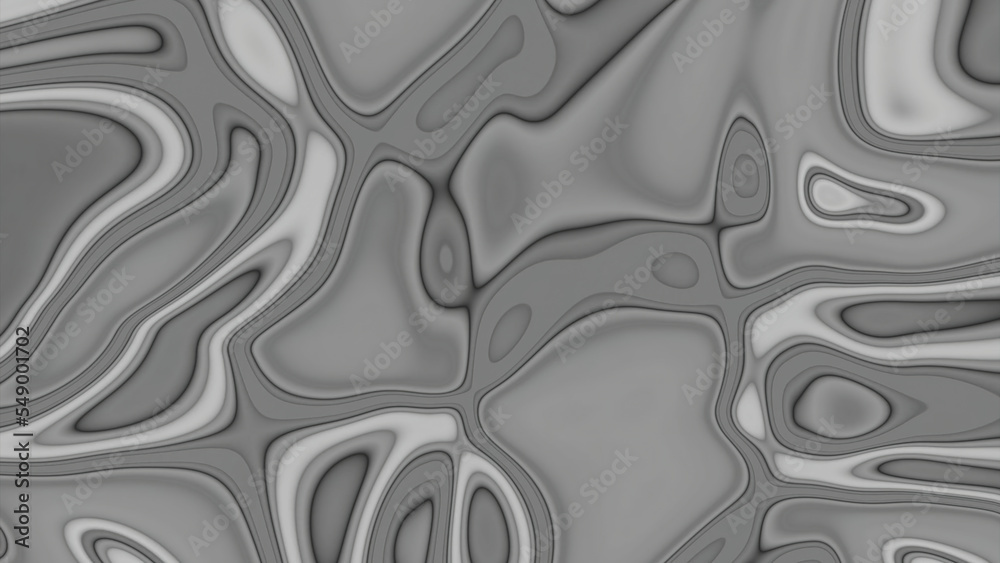 Liquid with mirror effect. Design. Changing pattern of dense liquid with psychedelic effect ...