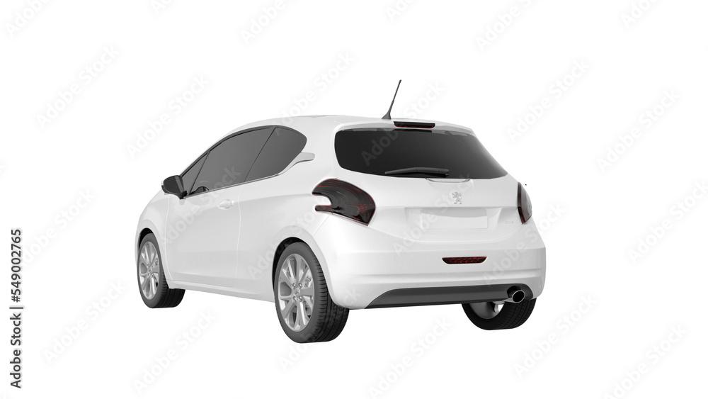 Peugeot 208 3d rendering of Peugeot car on transparent PNG background ...