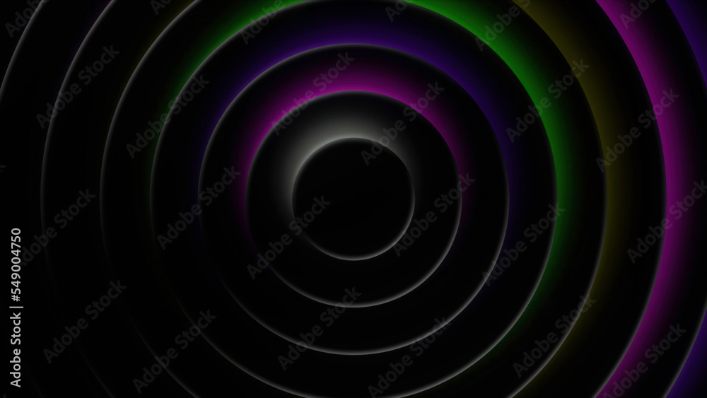 Black circles with small areas highlighted in different shades. Motion ...