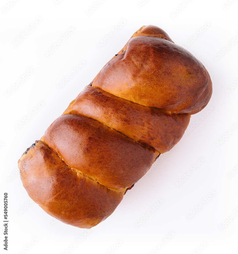 bun top view isolated on white Stock Photo | Adobe Stock