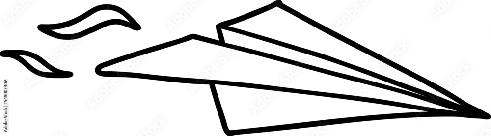 cartoon paper airplane Stock Vector | Adobe Stock